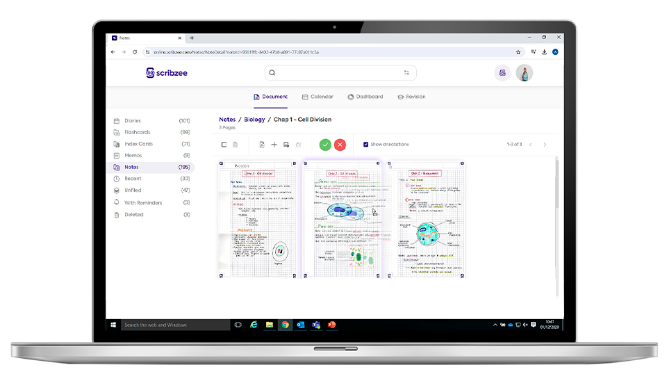 Web features - scribzee App