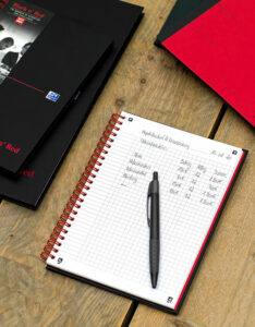 Oxford Black n' Red notebooks