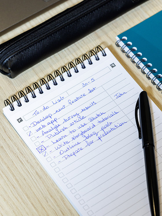 Notepads and notebooks for to-do lists - Oxford Task Manager